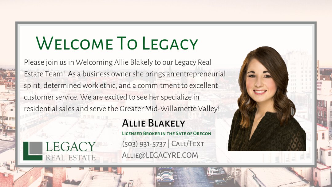 Welcome Allie Blakely! - Legacy Real Estate - Corporate